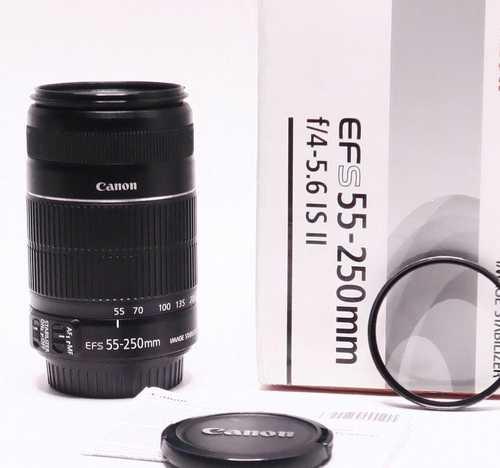 Объектив Canon EF-S 55-250 f4-5.6 IS II  фильтр