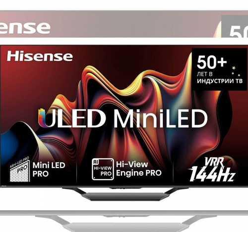 55" Телевизор Hisense 55U7NQ qled темно-серый 3840