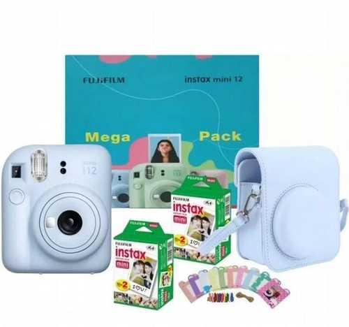 Фотоаппарат моментальной печати Fujifilm Instax mini 12 Mega Pack Blue