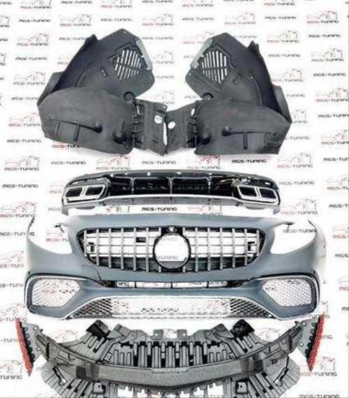 Бампер S65 рест + диффузор и насадки S-coupe C217