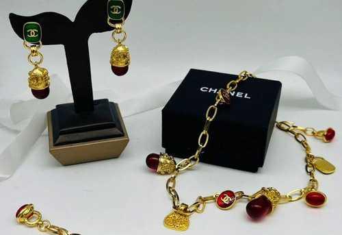 Чокер, серьги и браслет Chanel премиум качество