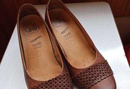 Caprice туфли женские 38,5 размер кожаные