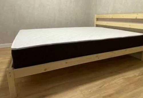 Двуспальная кровать из массива сосны (140х200)