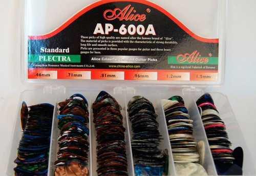 AP-600A Коробка медиаторов, 600шт, 6 толщин. Alice