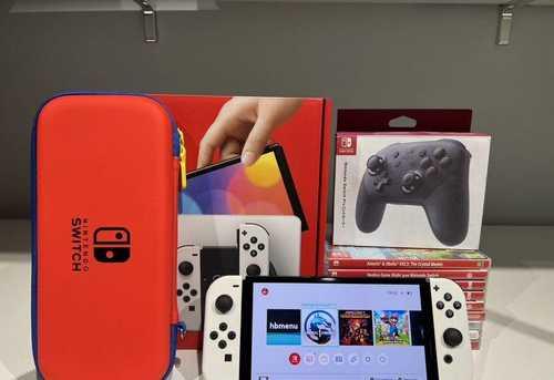 Новый Switch Oled прошитый + 256gb + гарантия