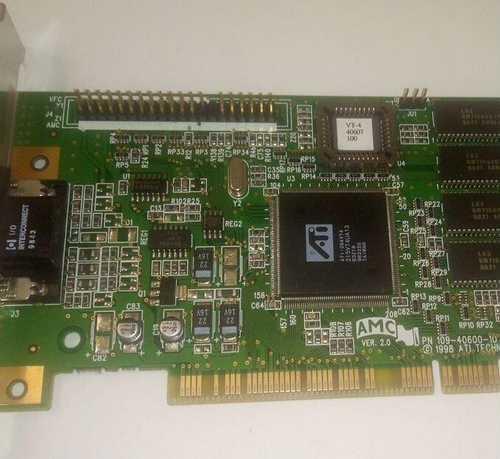 Ретро видеокарта PCI 2MB ATI mach64 VT4