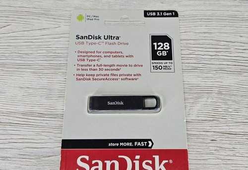 Флешка USB (Type-C) Sandisk 128гб, USB3.1. Новая
