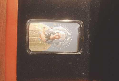 Серебряная монета Икона Божией матери Невеста