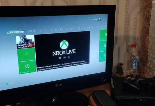 Xbox 360 + 2 геймпада + 65 игр
