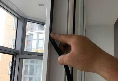 Замена уплотнителя на окнах, регулировка окон