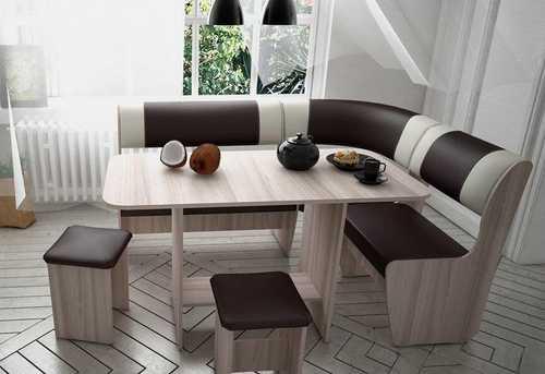 Кухонный уголок Шимо К1 + стол + две банкетки