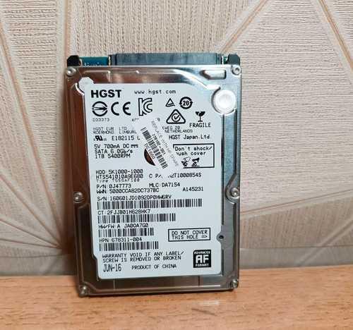 Hdd 2.5 1Tb hgst