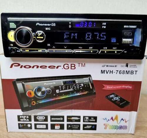 Магнитола для авто Pioneer 1din с блютуз