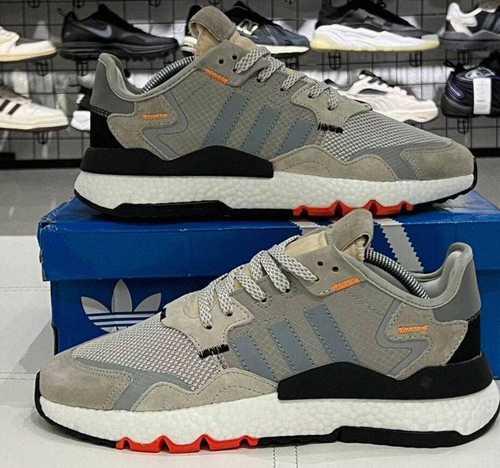 Стильные мужские кроссовки adidas Nite Jogger серые