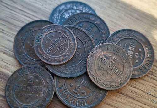 9 монет Николай 2 и Александр 3