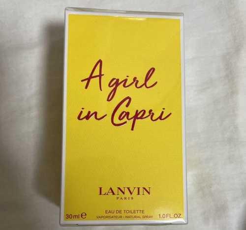 Новые духи Lanvin a girl in Capri