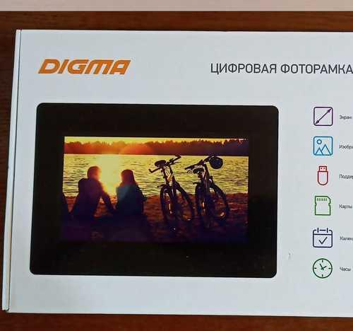 Цифровая фоторамка 7" Digma PF-733 TFT черный