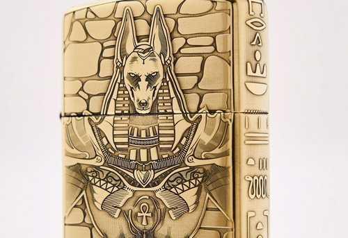Зажигалка бензиновая zippo armor, Анубис