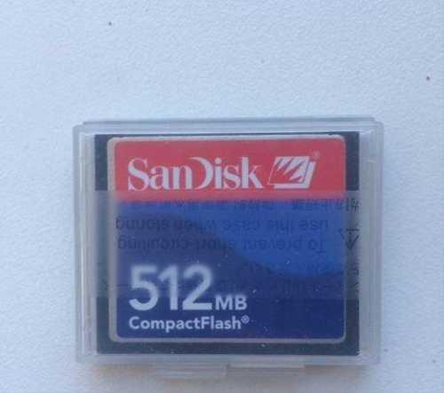 Карта памяти sandisk 512 mb compactflash
