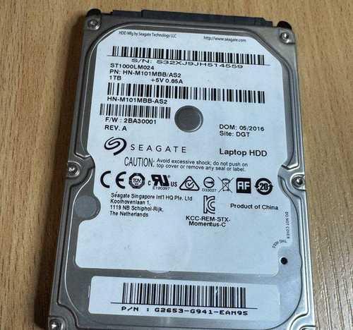 Жесткие диски ноутбука HDD 2.5 Seagate Toshiba 1TB