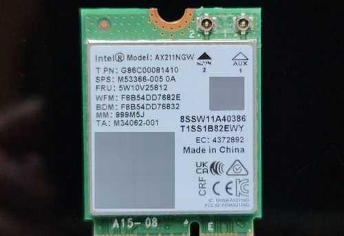 Ax211ngw intel Wi-Fi 6e + Bluetooth 5.2 модуль