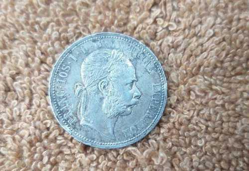 Монета 1 Флорин Австрия 1872 год, серебро
