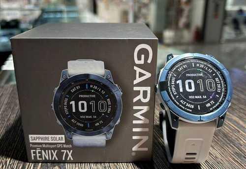 Умные часы Garmin Fenix 7X Sapphire Solar Blue