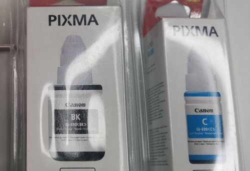 Чернила на принтеры Canon(490 Bk и 490 C)