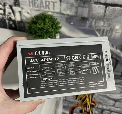 Блок питания 400W Accord ACC-400W-12