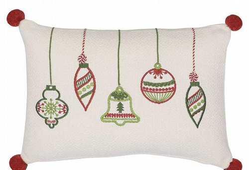 Подушка новогодняя с вышивкой christmas decoration