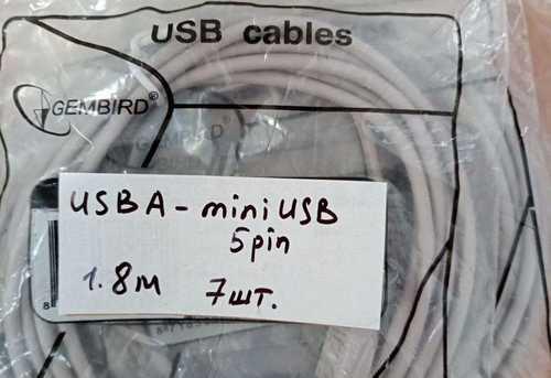 Кабель usbA- mini usb 5pin