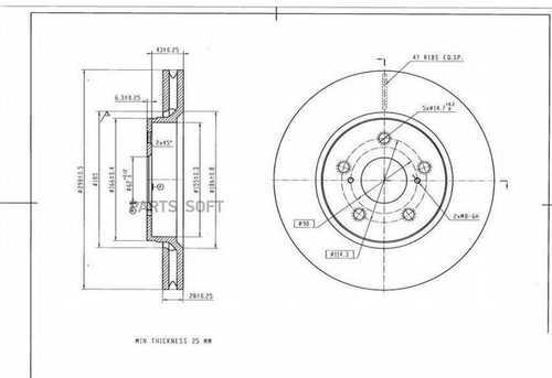Avantech BR3057S Диск тормозной