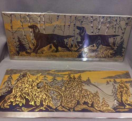 Златоустовская гравюра Охота Охотничьи собаки