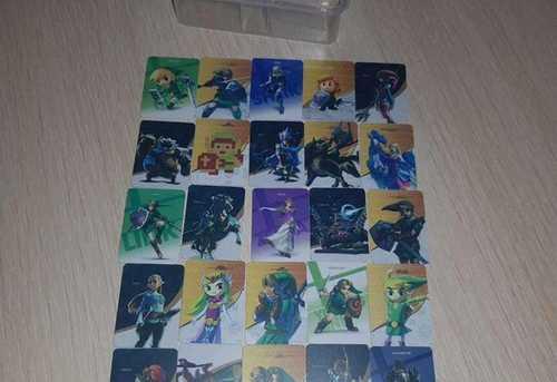 Amiibo Zelda карточки полная коллекция 25+1шт