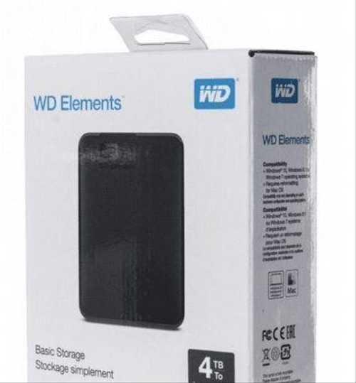 Переносной жёсткий диск WD Elements на 4 tb