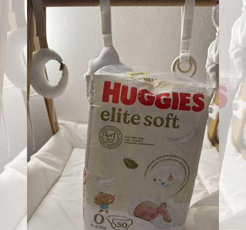 Подгузники для новорожденных huggies elite