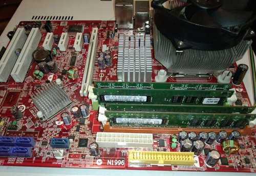 Комплект LGA775 MSI N1996/Core2Duo E8400/DDR2 4Gb