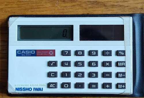 Винтажный калькулятор casio SL-601 (Япония)