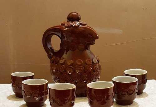 Кувшин со стаканчиками, керамика СССР