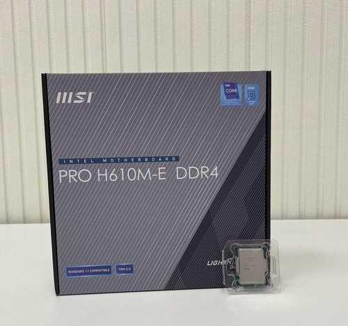 New Комплект Core i5-12400f, MSI PRO H610M выкуп