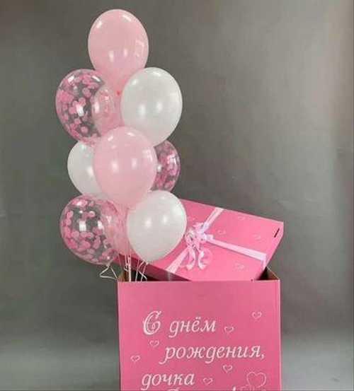 Воздушные шары в коробке