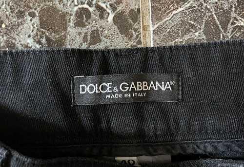 Джинсы черные клеш D&G