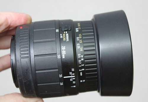 Sigma AF 28-80mm f/3.5-5.6 Macro для SonyA +бленда
