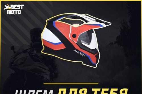 Шлем кроссовый Acerbis reactive graffix Red-White