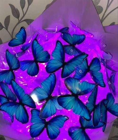 Букет из бабочек. Светящиеся бабочки