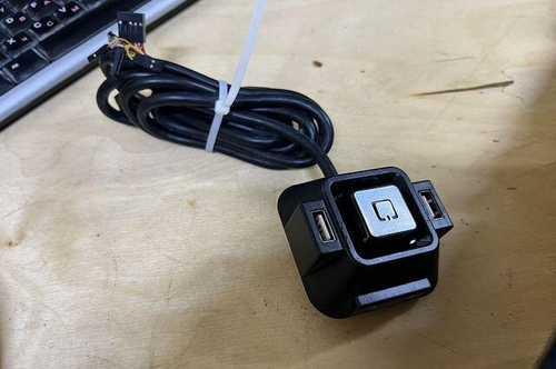 Выносная кнопка вкл/выкл пк аудио разьем и usb хаб