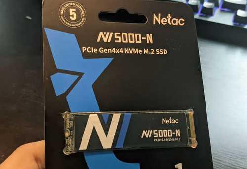 В упаковке новый SSD накопитель netac NV5000 1тб