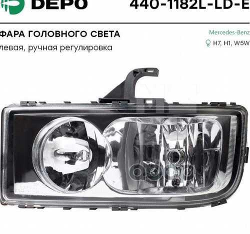 Фара левая MB Actros, Axor 4401182llde Depo