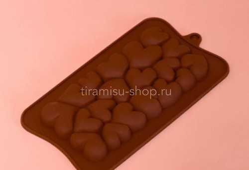 Силиконовая форма для шоколада Плитка сердцебиение
