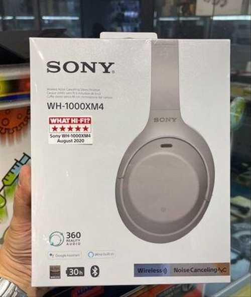 Беспроводные наушники Sony WH-1000XM4 silver